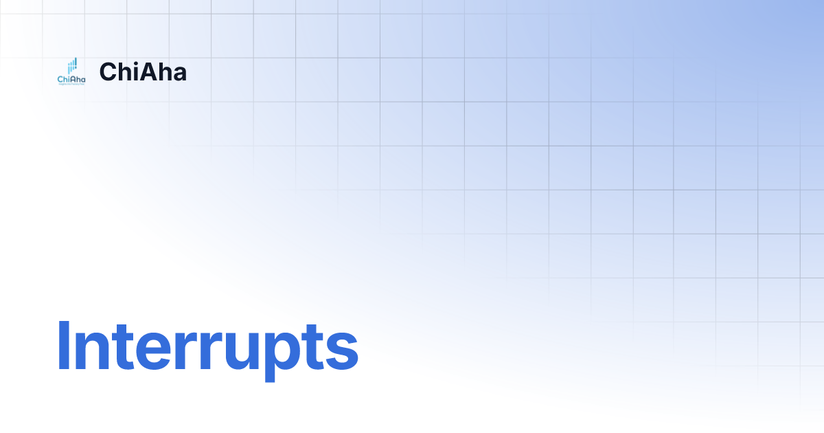 Interrupts | ChiAha Interrupts | ChiAha